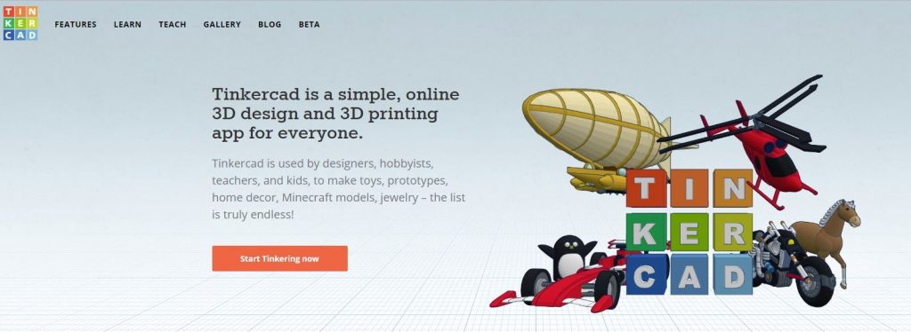 Tinkercad，学习如何使用它。