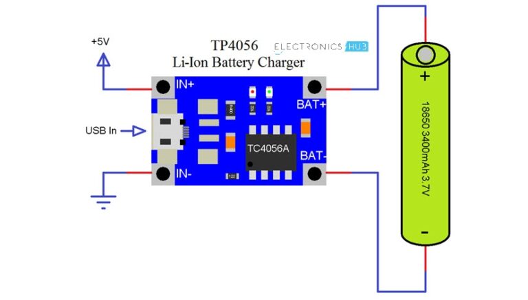 TP4056: das Modul zum Laden von Batterien