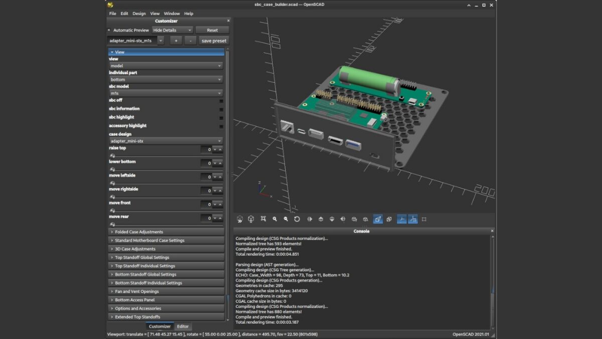 SBC Case Builder: софтуерът за проектиране на кутии за SBC и дънни платки