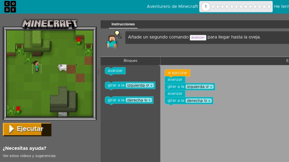 Aprende a programar jugando a Minecraft