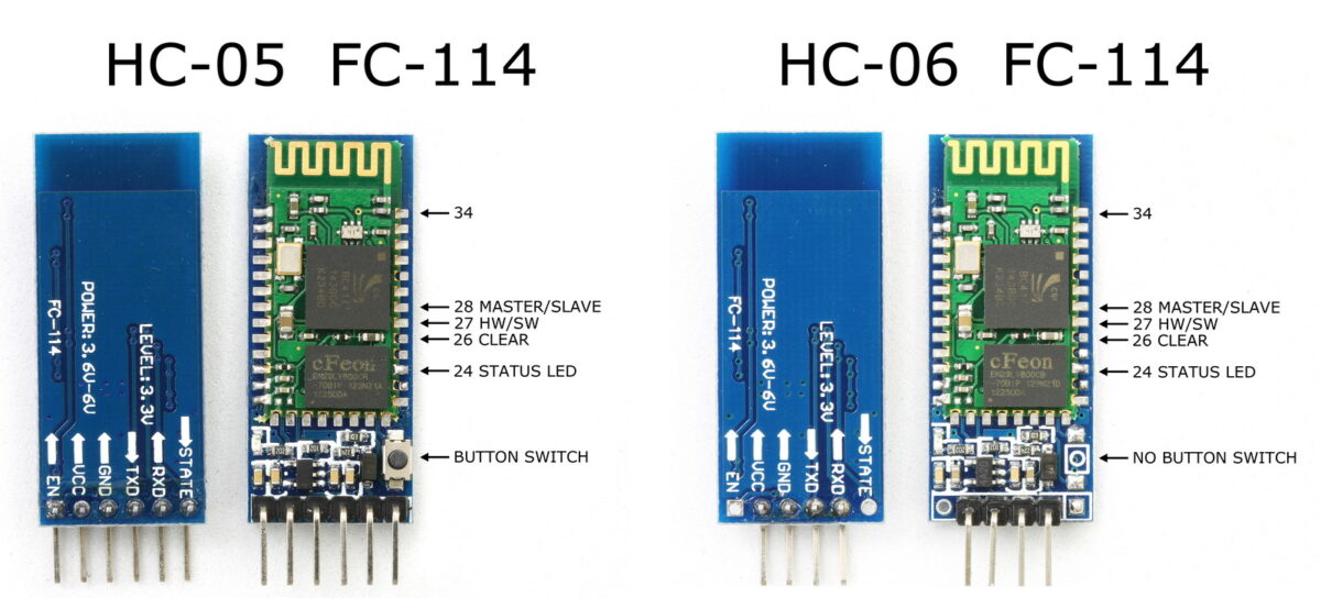 Complete guide to the HC-05 and HC-06 Bluetooth modules for Arduino