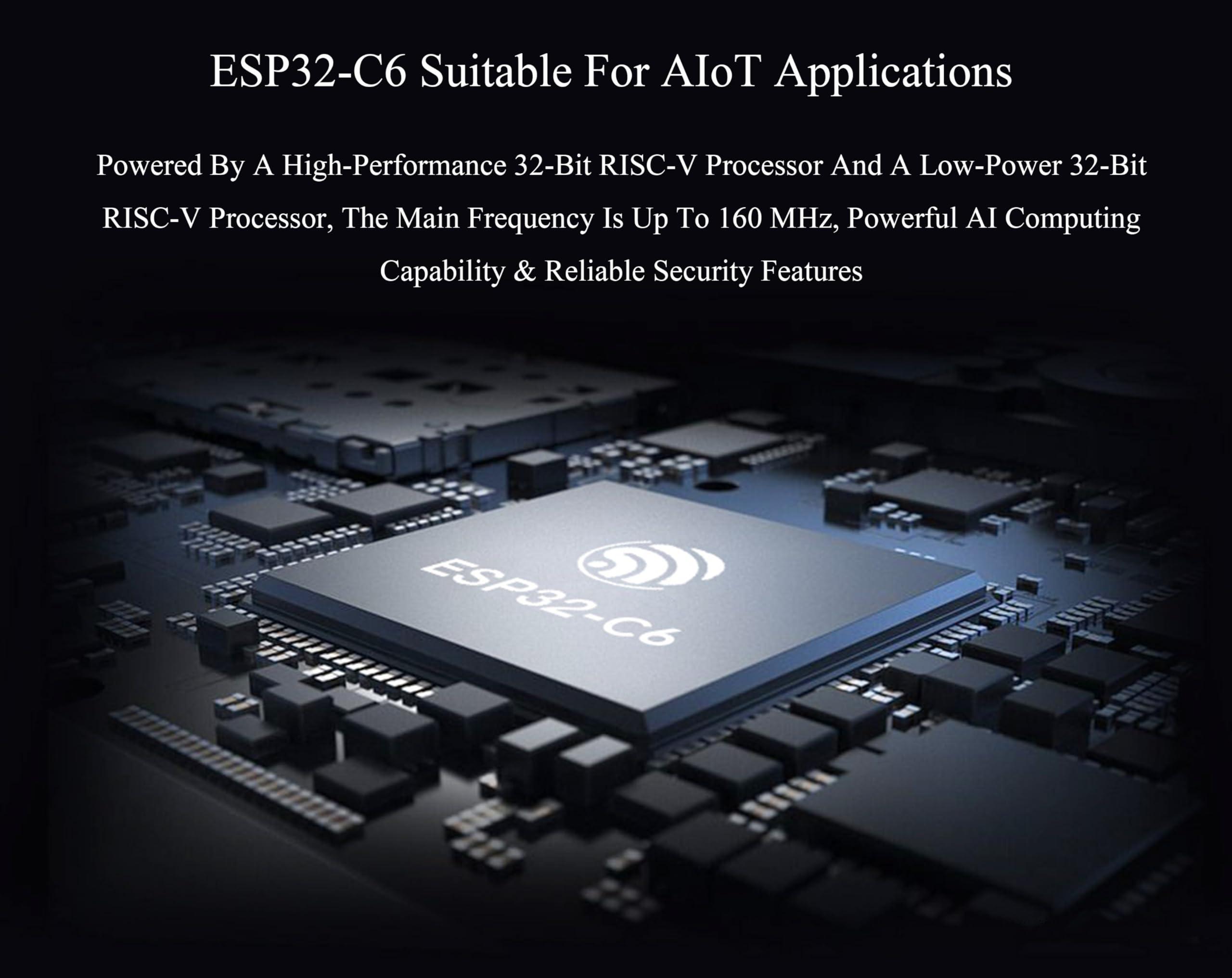 ESP32-C6 board with AMOLED display for advanced IoT projects